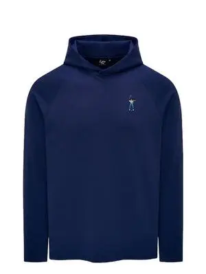 EASTSIDE GOLF Premium Logo Embroidered Midweight Fleece Hoodie - Blue Void