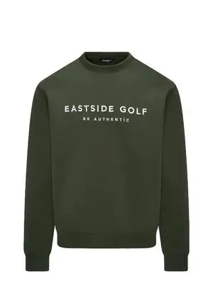 EASTSIDE GOLF Logo Embroidered Double Knit Sweatshirt Hunter Green