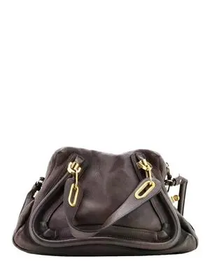 Chloé Paraty Top Handle Leather Medium Satchel - Brown