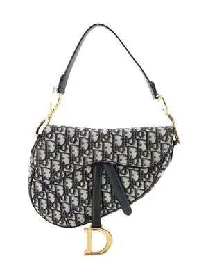 Dior Saddle Handbag Oblique Canvas Medium Shoulder Bag - Blue