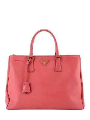 Prada Double Zip Lux Saffiano Leather Large Tote Bag - Pink
