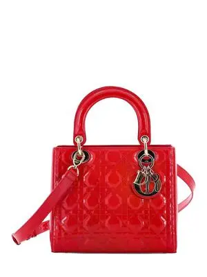 Dior Lady Medium Satchel - Red