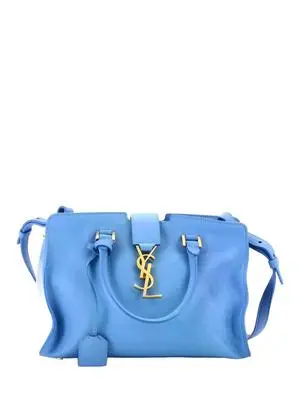 Saint Laurent Monogram Cabas Baby Satchel - Blue