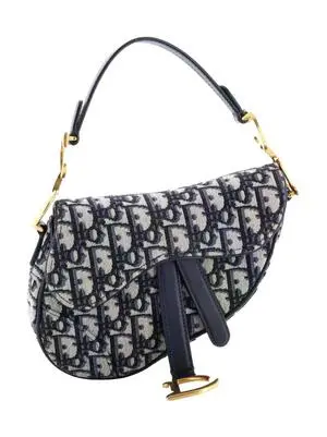 Dior Saddle Handbag Oblique Canvas Mini Shoulder Bag - Blue