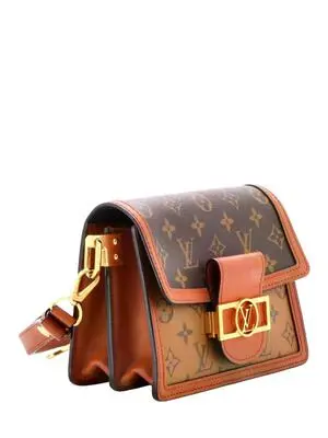 LOUIS VUITTON Dauphine Reverse Monogram Mini Crossbody Bag - Brown