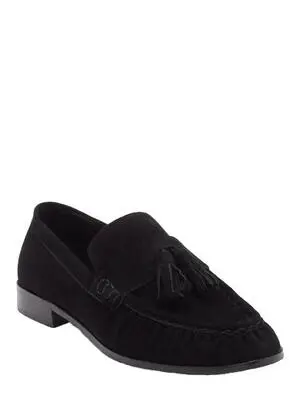 Jeffrey Campbell Articulate Kiltie Loafer - Black Suede