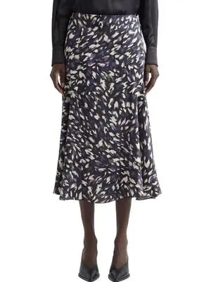 Altuzarra Elton A-line Midi Skirt - Black Animal