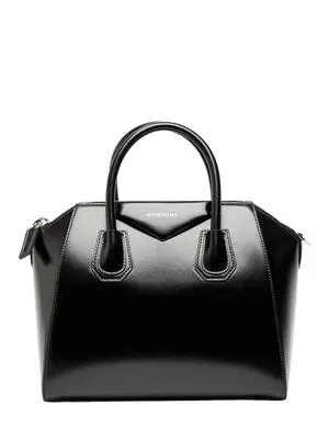 GIVENCHY Antigona Glossed-Leather Top Handle Bag