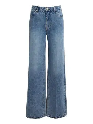 Sandro Wide-leg Denim Jeans - Blue