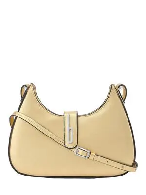 BEHNO Mini Leena Metallic Leather Crossbody Bag - Gold