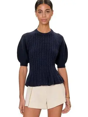 Rebecca Taylor Ella Knit Sweater - Navy