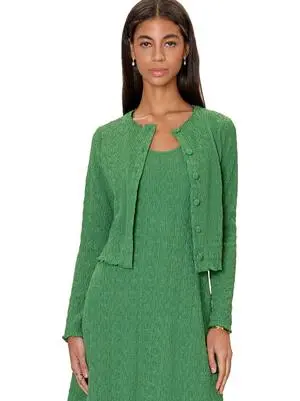 Rebecca Taylor Taryn Knit Cardigan - Forest Green