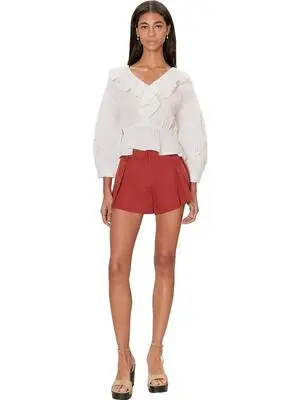 Rebecca Taylor Lorelai Embroidered Blouse - Ivory
