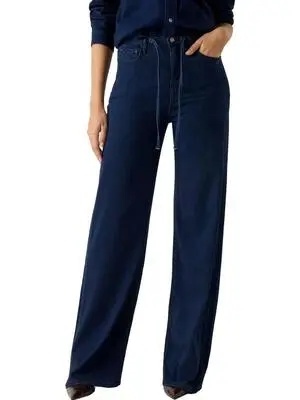 Guess Blossom Drawstring Wide-leg Jeans - Okln-bright