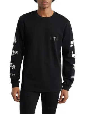 RtA Greatest Hits Long Sleeve Graphic T-shirt - Black Greatest Hits