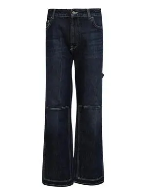 Jean Paul Gaultier Cut-out Wide-leg Jeans - Blue