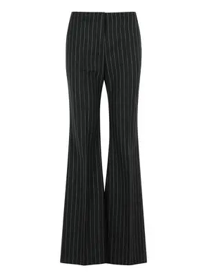 Sportmax Visino Virgin Wool-blend Pants - Black
