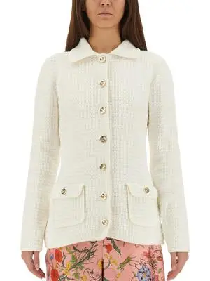 Gucci Fine Cotton Cardigan - White
