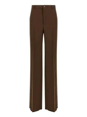 Gucci Tailored Wide Leg Trousers - Brown