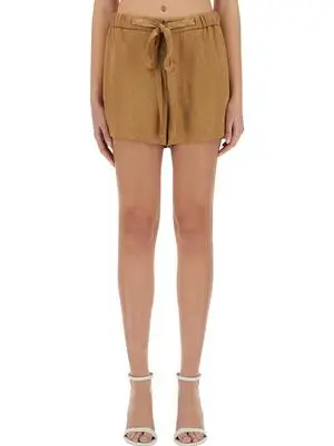 Gucci Satin Gg Shorts - Beige