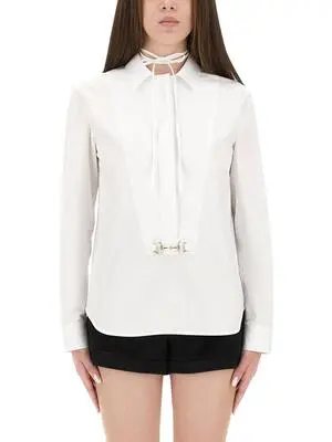 Gucci Cotton Poplin Shirt With Clamp - White