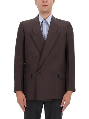 Gucci Double-breasted Jacket - Brown