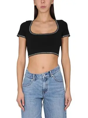 Alexander Wang Bright Logo Top - Black