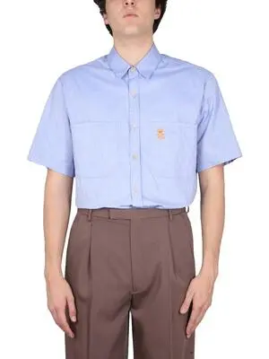 Gucci Shirt With Bear On Pocket - Baby Blue
