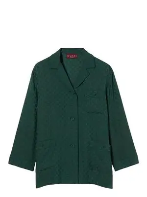 Gucci Jacquard Gg Shirt - Green