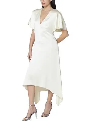 Stella McCartney Satin Midi Dress - White