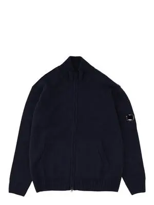 C.P. COMPANY Regular Fit Wool Sweater - Blue