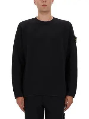 Stone Island Cotton Sweatshirt - Black