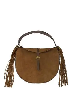 Isabel Marant Oskan Hobo Folk Medium Shoulder Bag - Brown