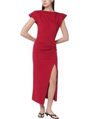 Isabel Marant Long Nadela Jersey Dress - Red