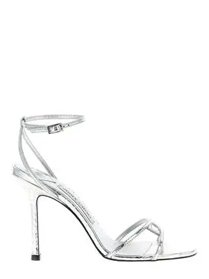 JIMMY CHOO 1998 Leo Strappy Sandals - Silver