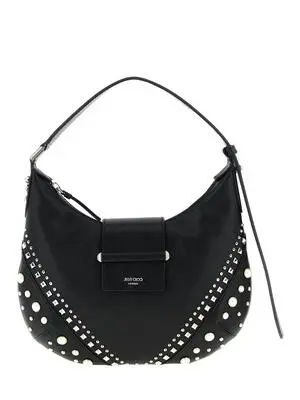 JIMMY CHOO Bar Hobo Shoulder Bag - White