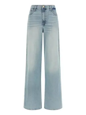 7 For All Mankind Lotta Wide Leg Jeans - Light Blue