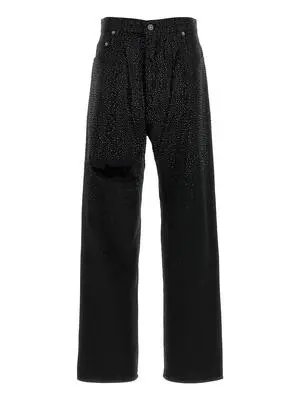 GOLDEN GOOSE Kim Wide-leg Jeans - Black