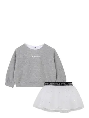Karl Lagerfeld Shirt And Skirt Set - Grey