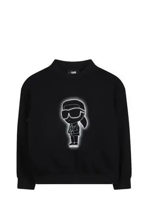 Karl Lagerfeld Sweatshirt With Logo - Black