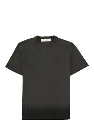 GOLDEN GOOSE Logo Print T Shirt - Charcoal