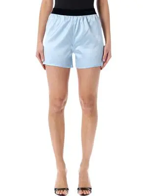 TOM FORD Stretch Silk Satin Pj Shorts - Frost Light Blue