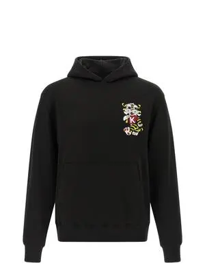 Kenzo Wild Tiger Embroidered Hoodie - Black