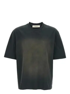 GOLDEN GOOSE Used Dyed Cotton T Shirt - Black