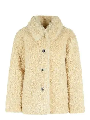 Isabel Marant Tarvey Faux Fur Jacket - Beige