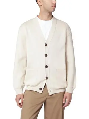 GOLDEN GOOSE Cotton Blend Cardigan - Beige