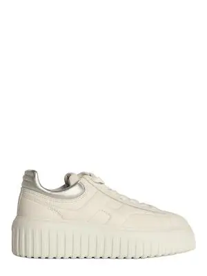 Hogan H-stripes Leather Sneakers - White