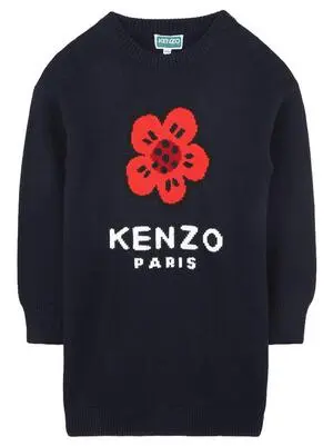 Kenzo Dress With Logo - Blue