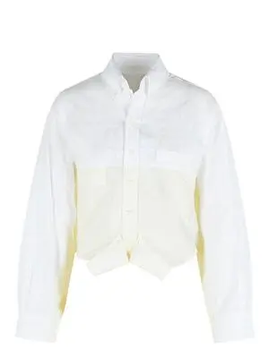 MAISON MARGIELA Cotton Poplin Mirror Effect Shirt - White