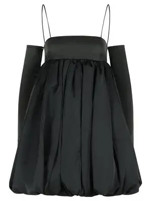 ROTATE BY BIRGER CHRISTENSEN Balloon Dress In Polyester - Black